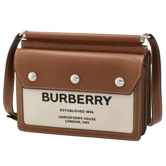Burberry | Bags | Burberry Mini Horseferry Brown Bag Leather Shoulder ...